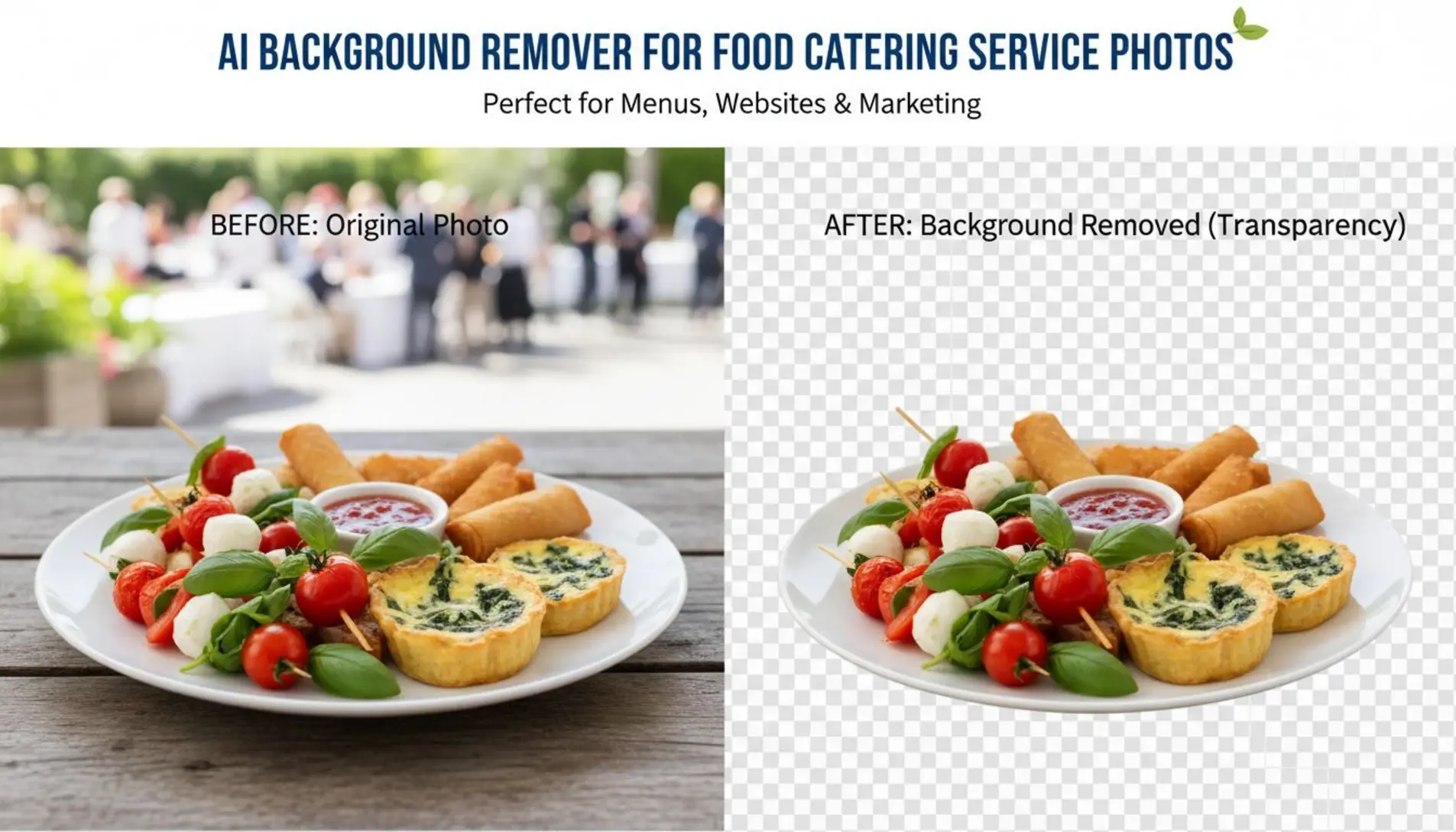 AI background remover for food catering service photos How to Get ...
