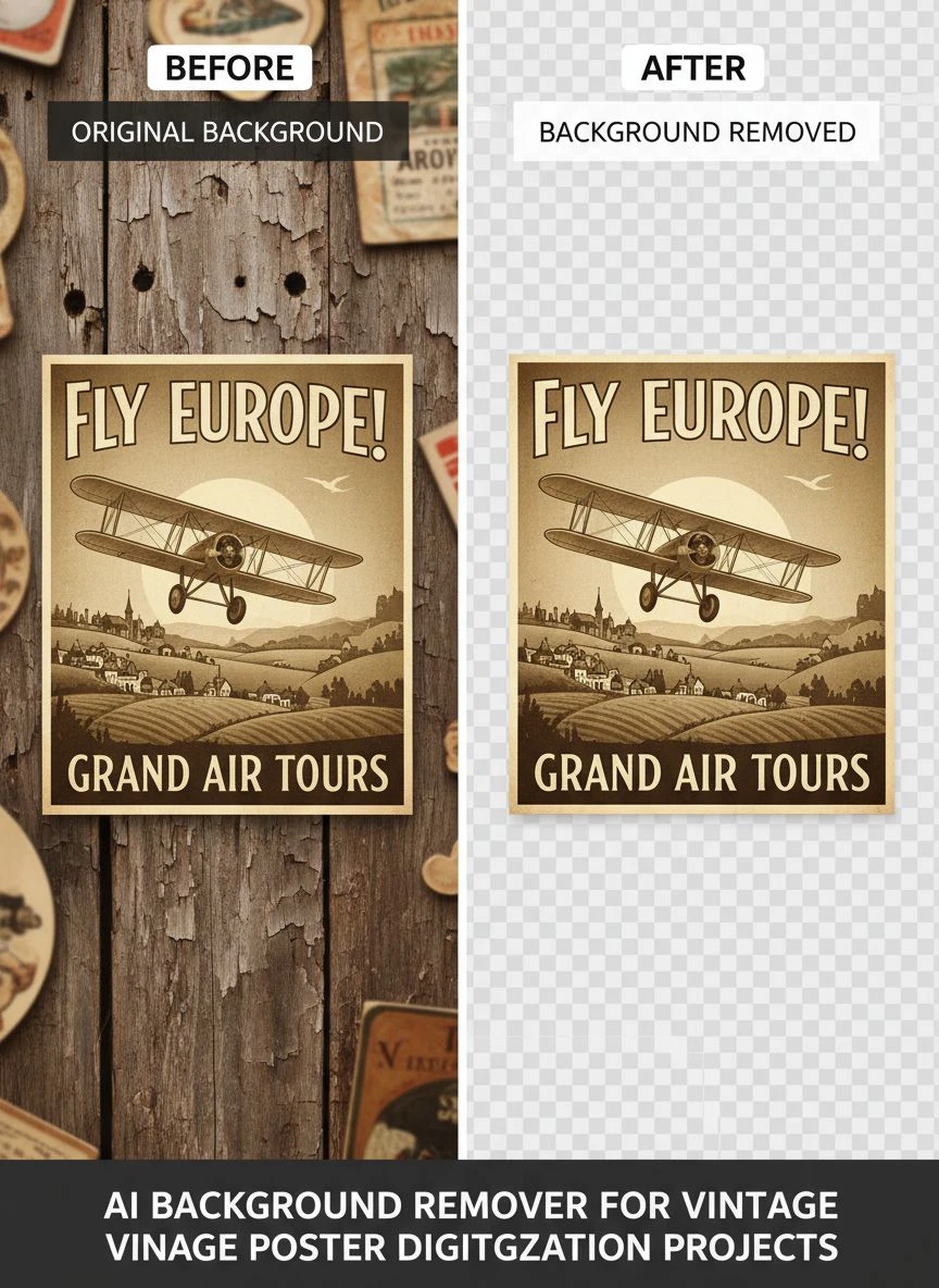 AI Background Remover for Vintage Poster Digitization Projects How-To ...