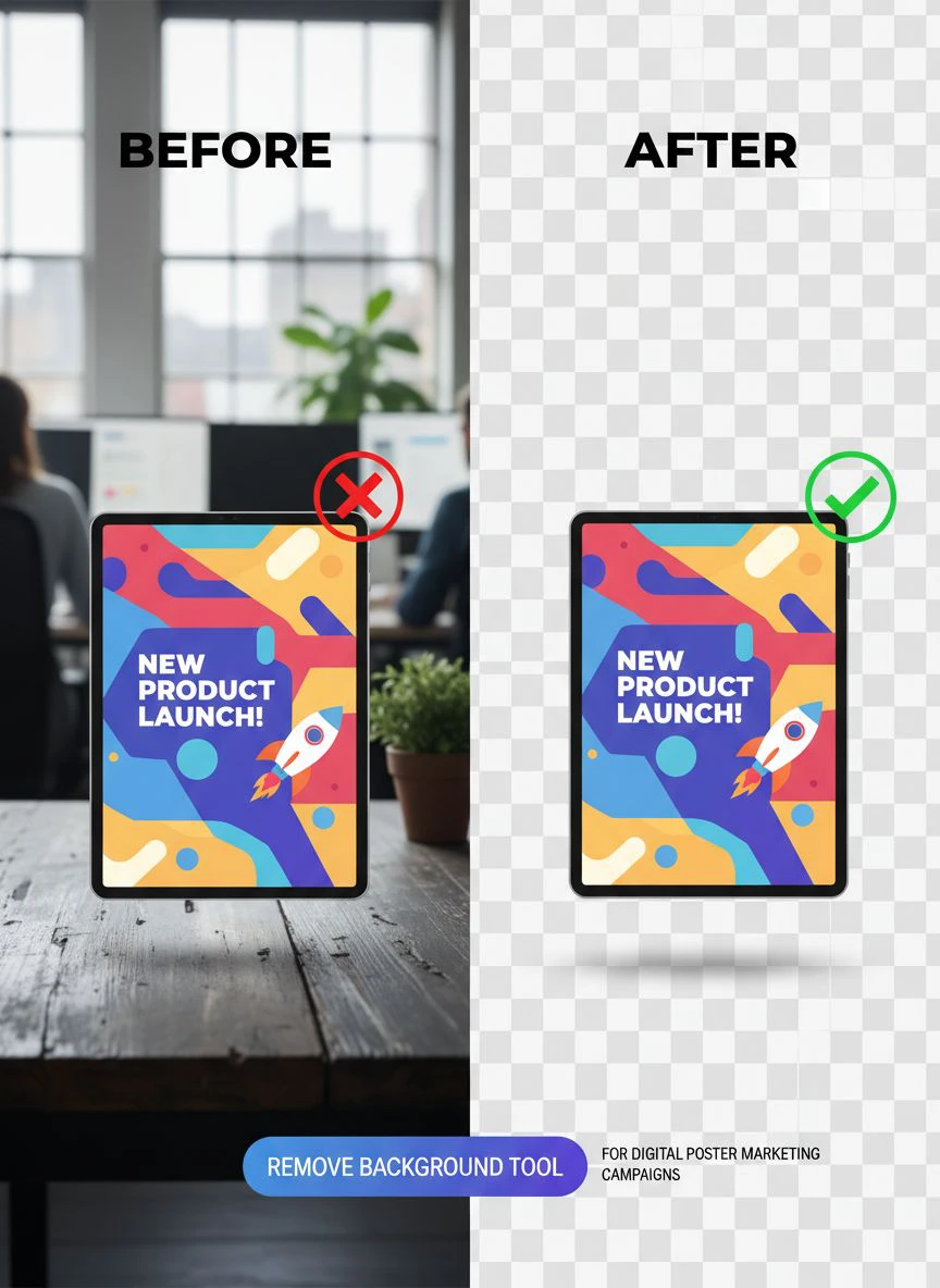 Background removal tool for digital poster marketing campaigns How to ...