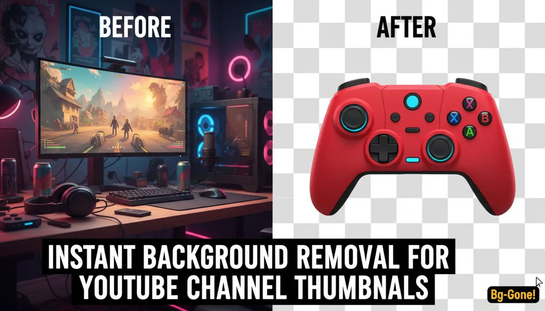 Instant Background Removal for YouTube Channel Thumbnails How To Use AI ...