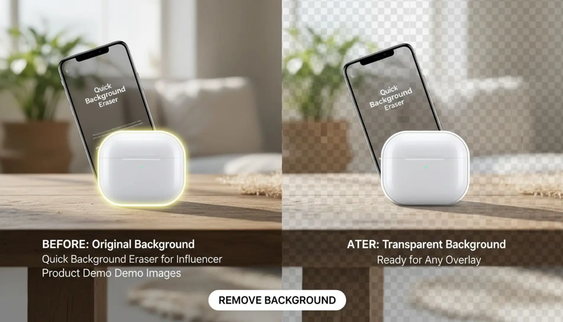 Quick Background Eraser for Influencer Product Demo Images How-To Guide ...