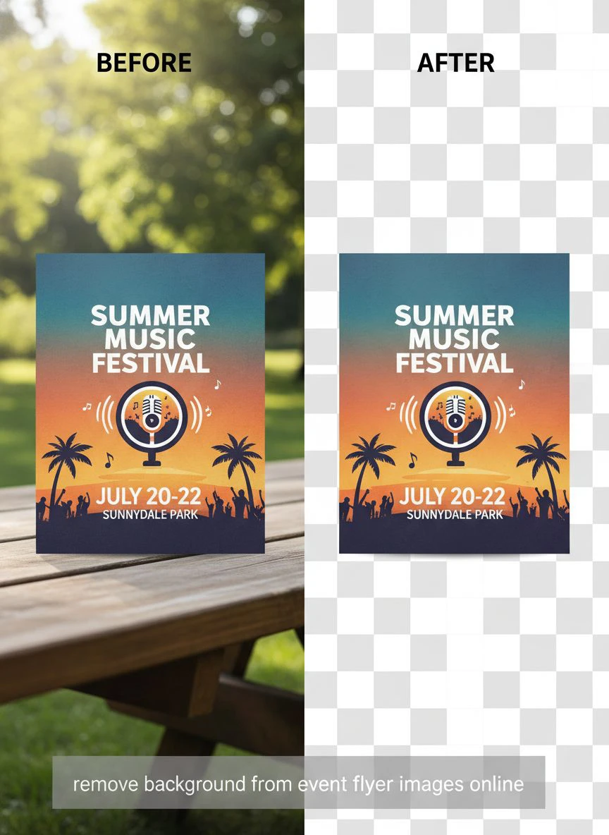 Remove Background From Event Flyer Images Online Easily with AI Tools ...