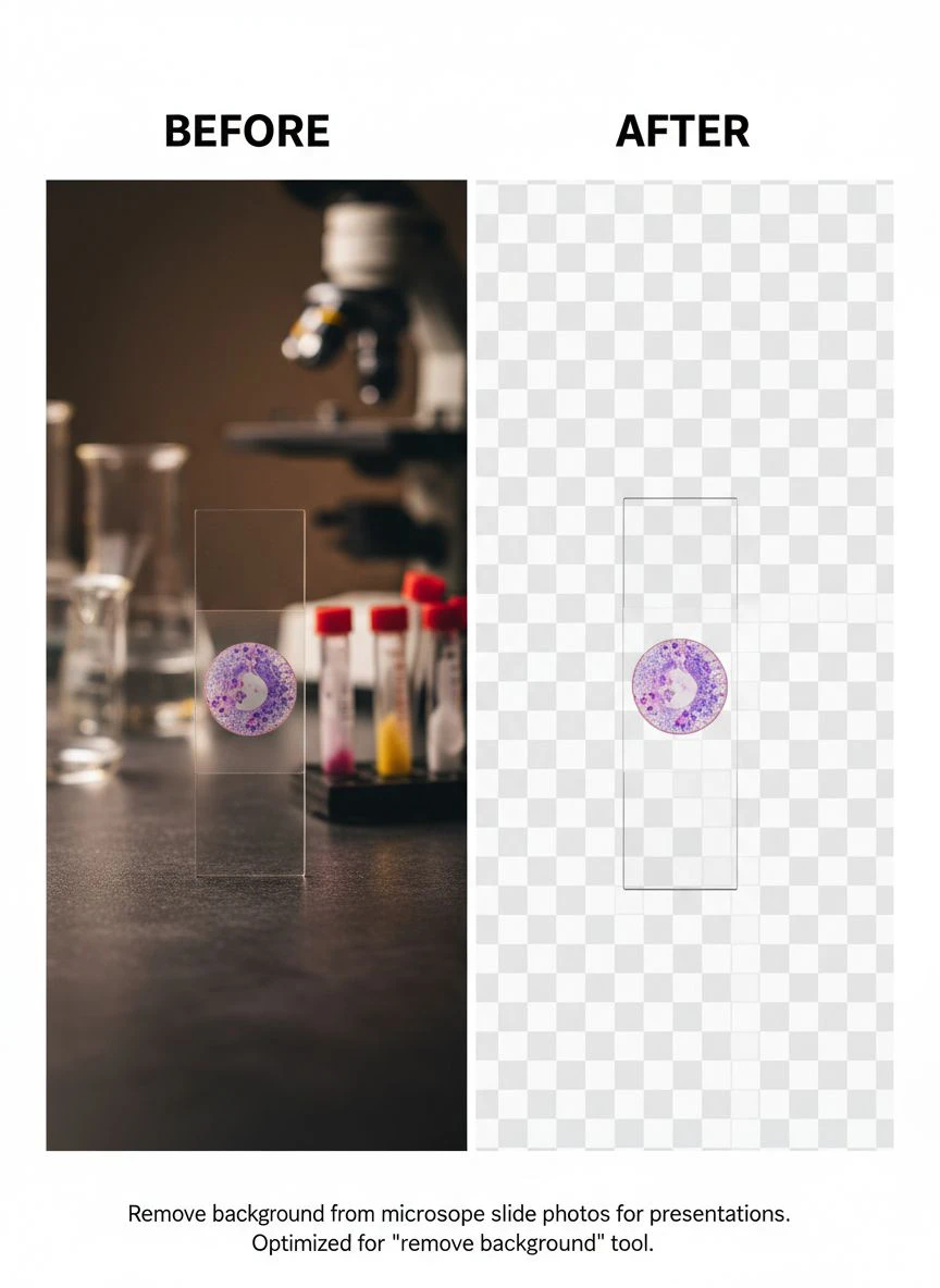 Remove Background from Microscope Slide Photos for Presentations Easily ...