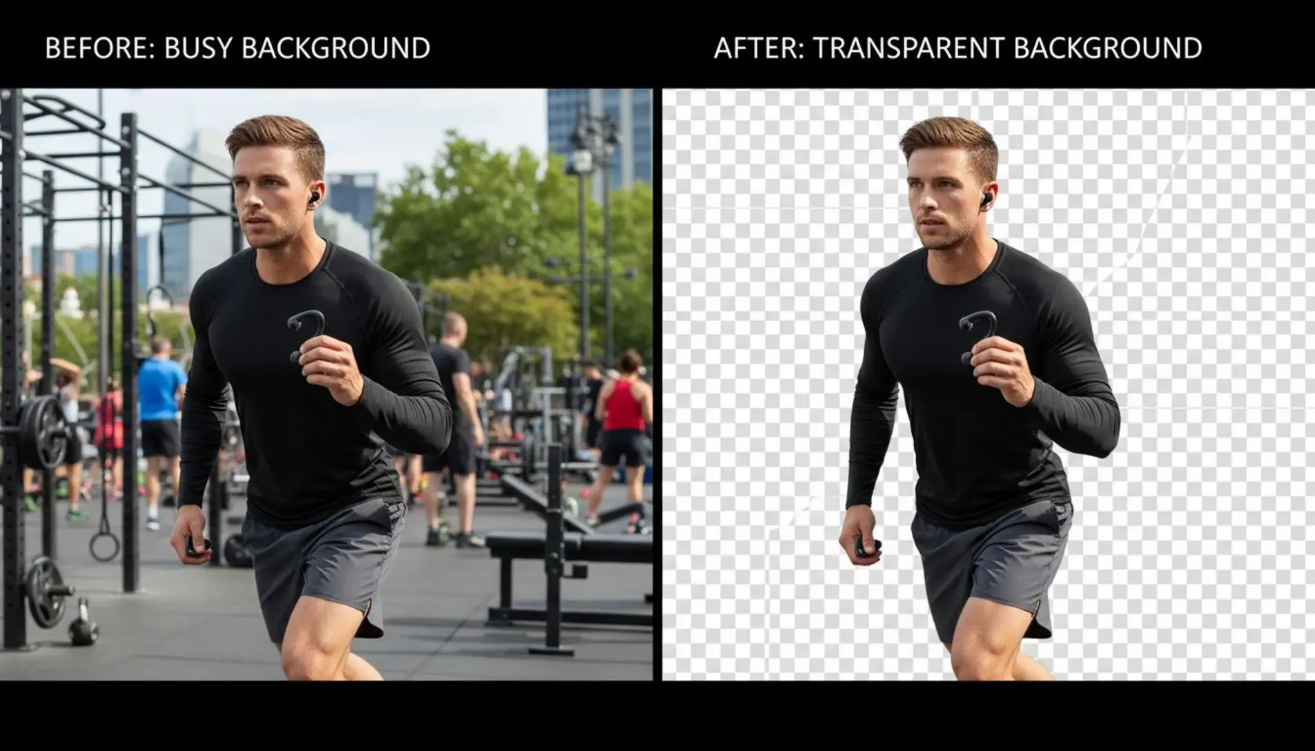 Remove Busy Background From Fitness Apparel Product Photos Fast