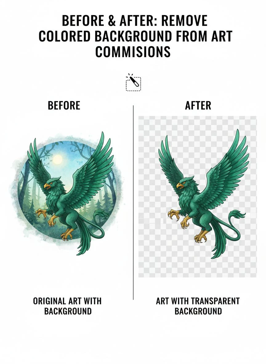 Remove Colored Background From Art Commissions Fast and Easy | Removedo ...
