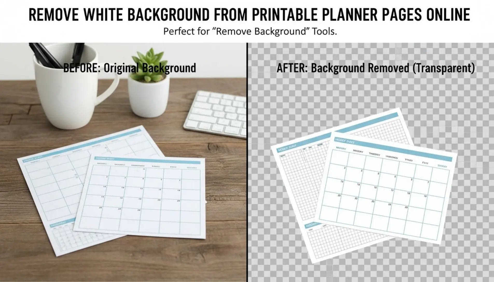 Remove White Background from Printable Planner Pages Online Fast ...