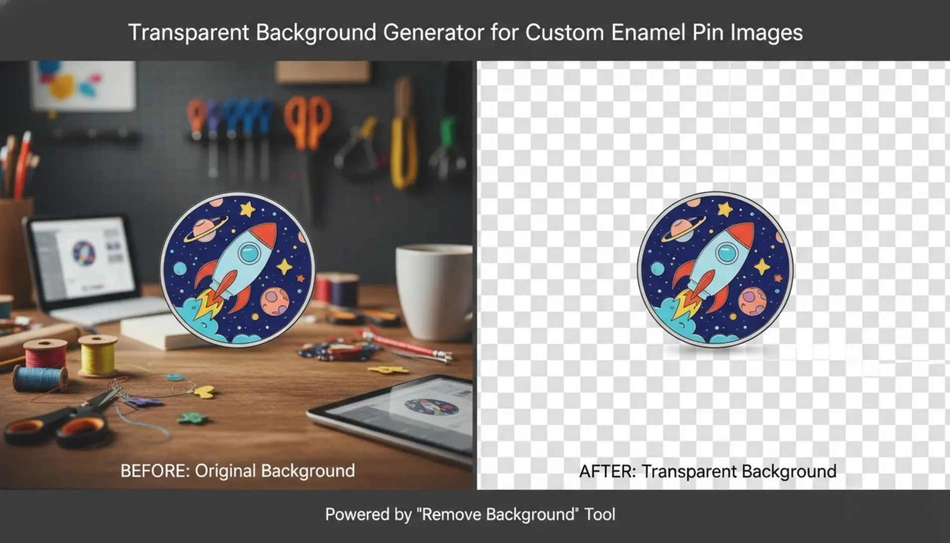 Transparent background generator for custom enamel pin images: How to ...