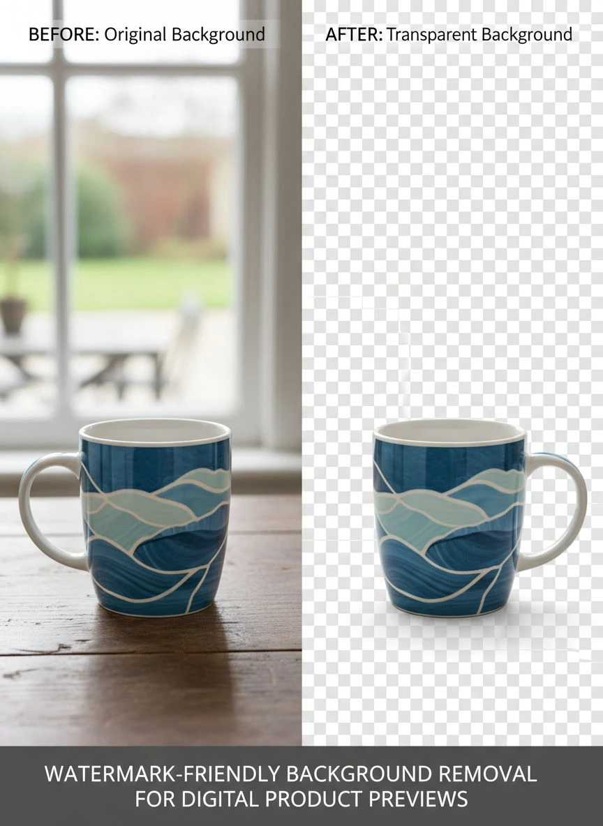 Watermark-Friendly Background Removal for Digital Product Previews: How ...